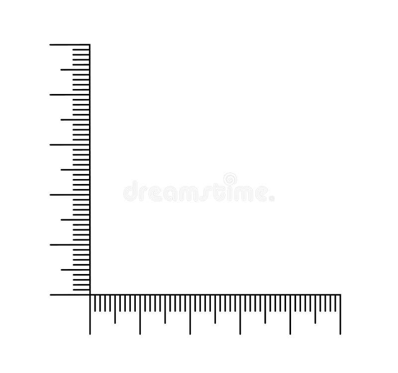 Corner Ruler Vector. Size Indicators Set Isolated on Background. Unit ...