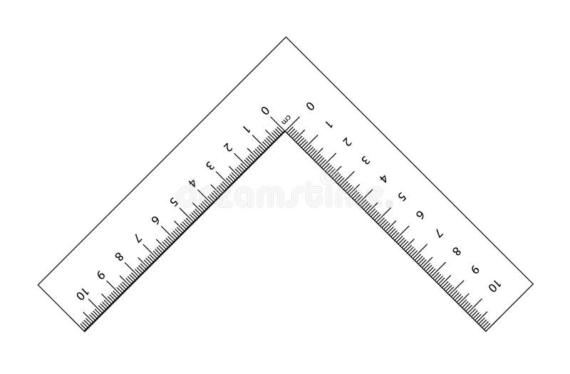 Corner Ruler from on the Graph Grid Paper. Corner Ruler Vector. Size ...