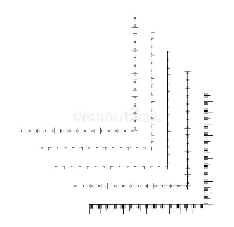 Corner Ruler from on the Graph Grid Paper. Corner Ruler Vector. Size ...