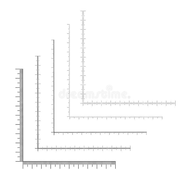 Corner Ruler from on the Graph Grid Paper. Corner Ruler Vector. Size ...