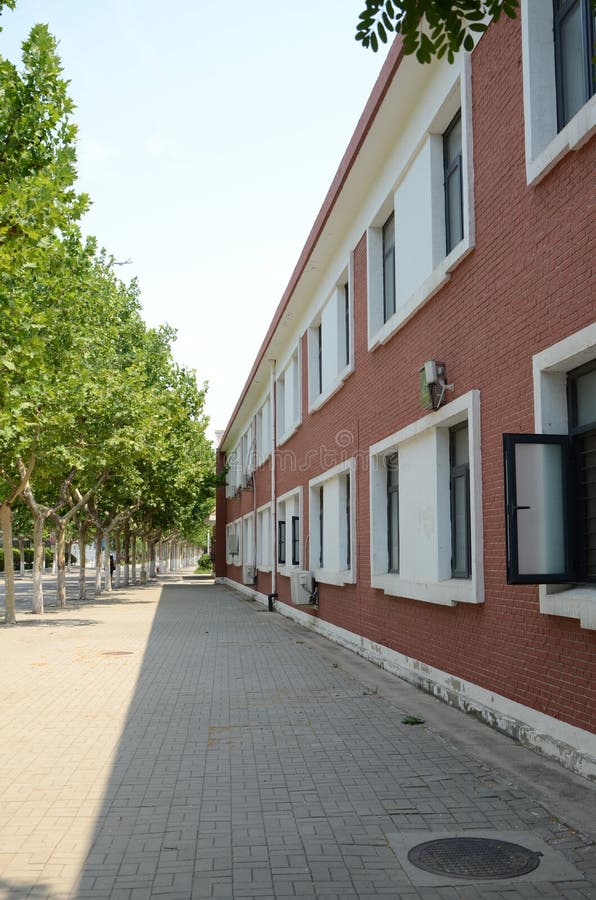 A Corner of the School Building Stock Photo - Image of clean, white ...
