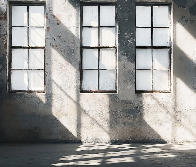 Corner Shadow in a Concrete Room Featuring Cement Wallpaper Design ...