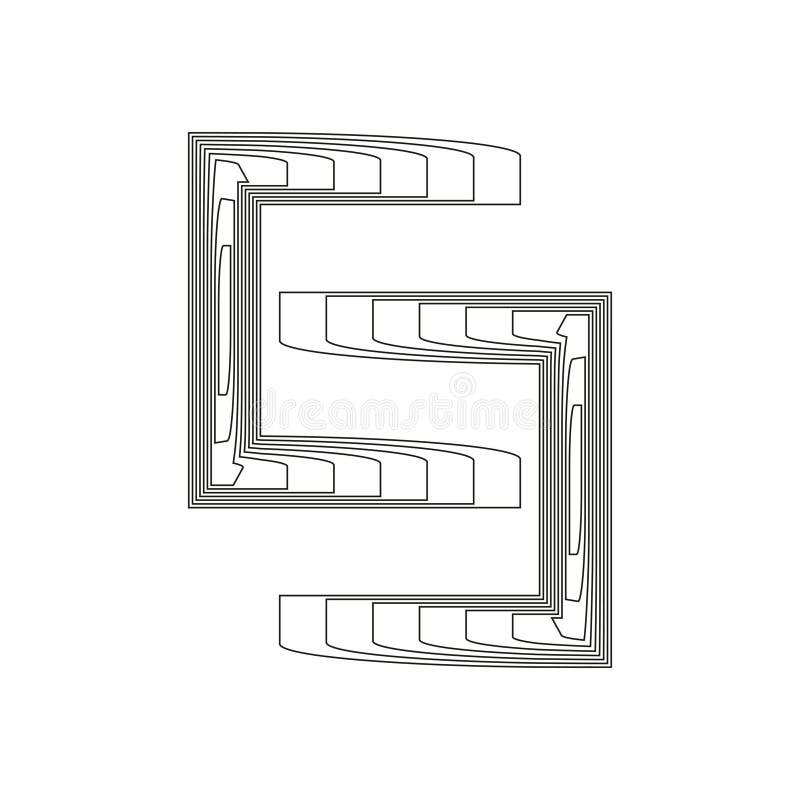 Corner Shaped Structure. Layered Angled Outlines. Vector Graphic Layout ...