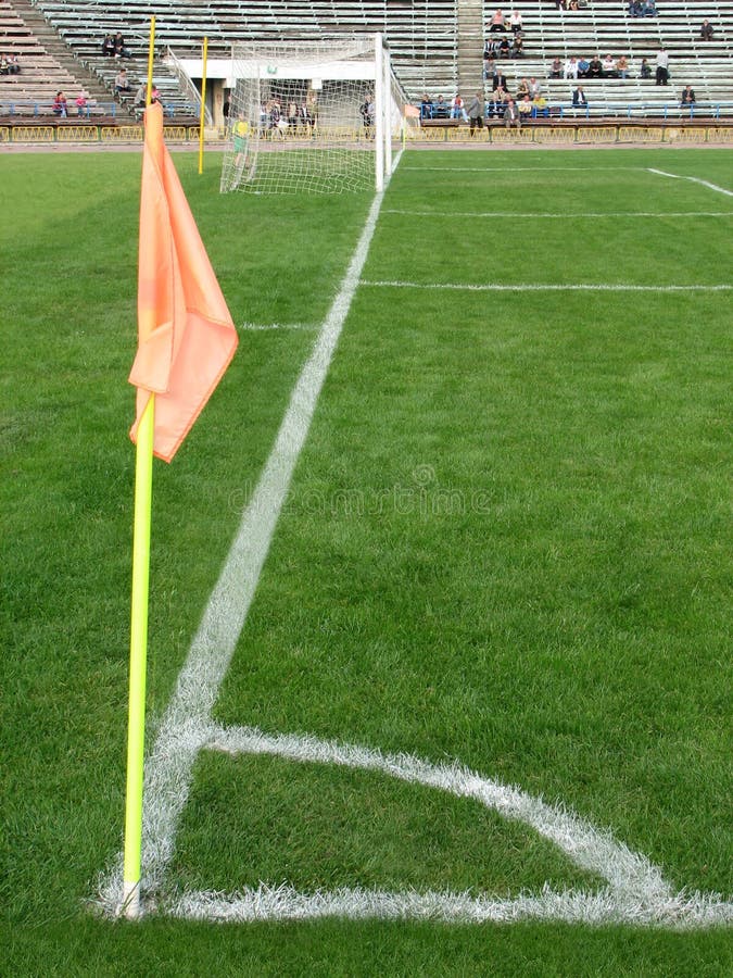 Soccer Corner Flag And Boundary Lines Stock Image - Image of boundary ...