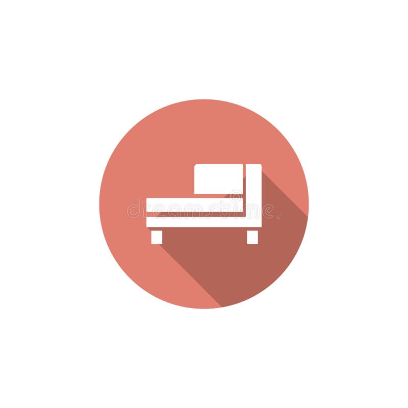 Corner Sofa, Flat Icons in Circles with Long Shadows Vector ...
