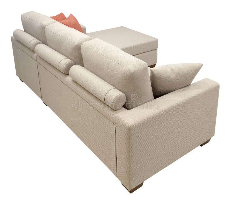 Corner Sofa Isolated on White Background. Path. the Sofa is Laid Out ...