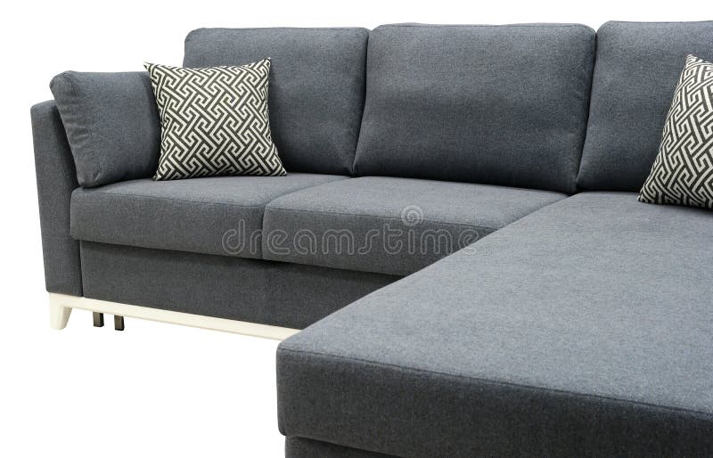 Corner Sofa Isolated on White Background. Including Clipping Path Stock ...