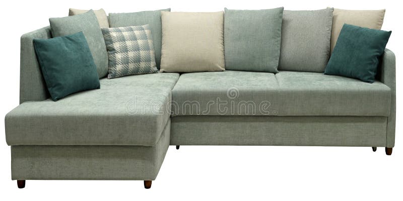 Corner Sofa Isolated on White Background. Including Clipping Path Stock ...