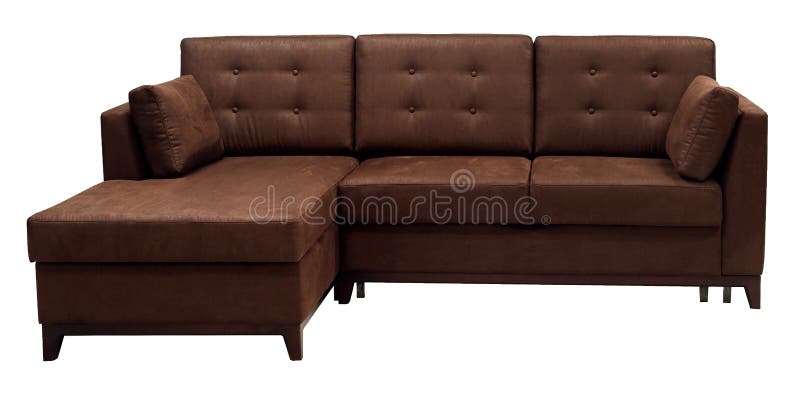 Corner Sofa Isolated on White Background. Including Clipping Path Stock ...