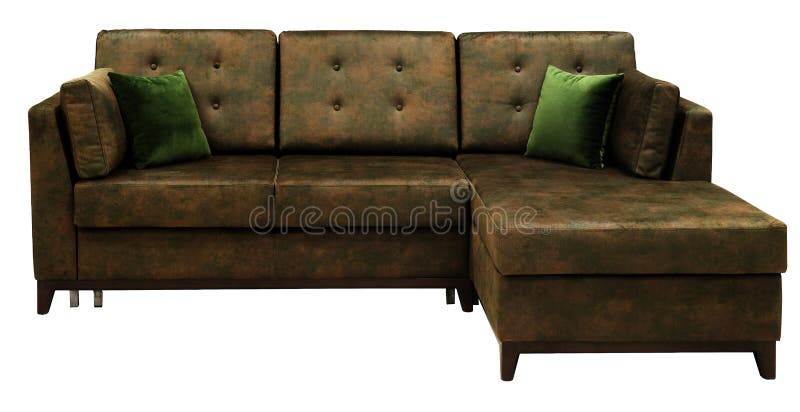Corner Sofa Isolated on White Background. Including Clipping Path Stock ...