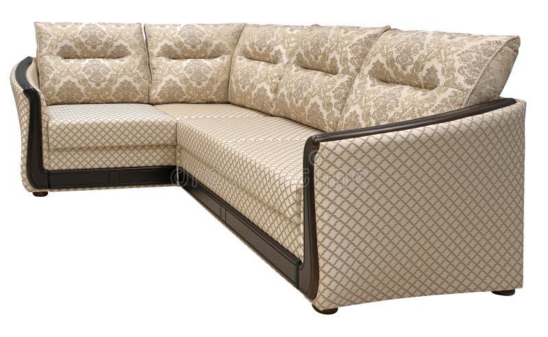 Corner Sofa Isolated on White Background. Including Clipping Path Stock ...