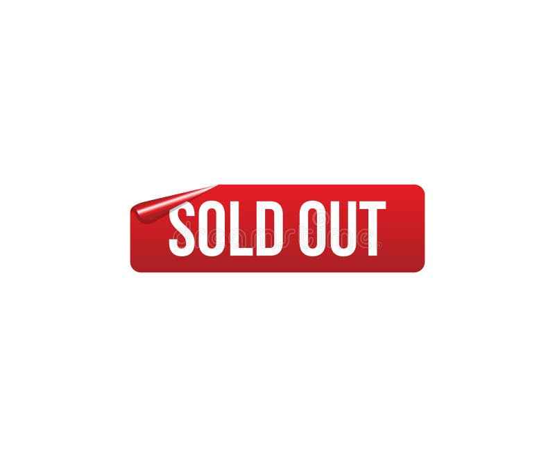 Corner Sold Out Red Ribbon Banner Vector Illustration Stock ...