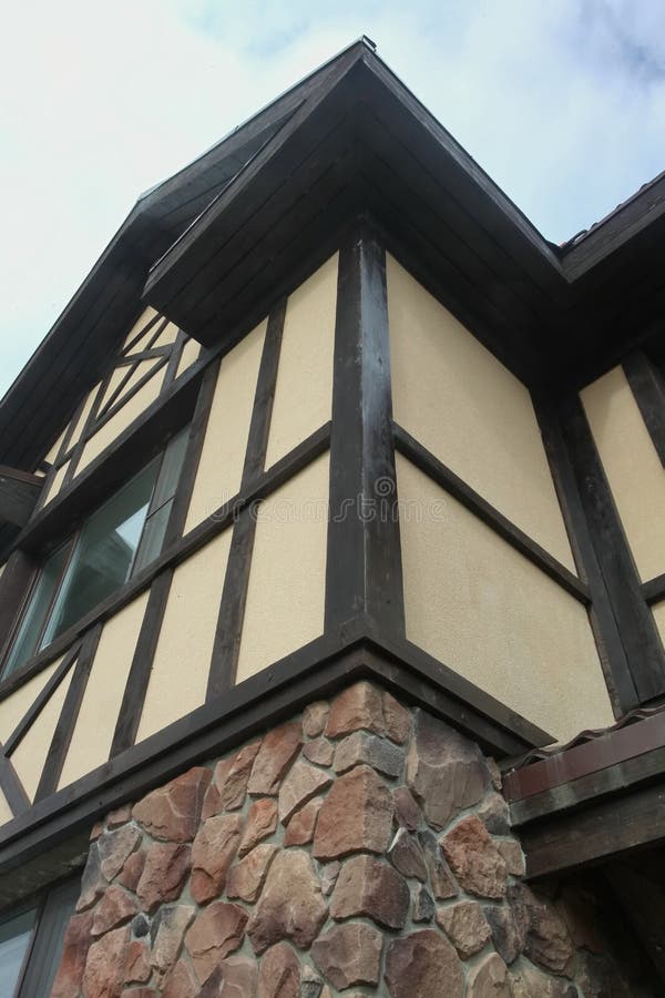 The Corner Structure of the House. Texture - Artificial Decorative ...