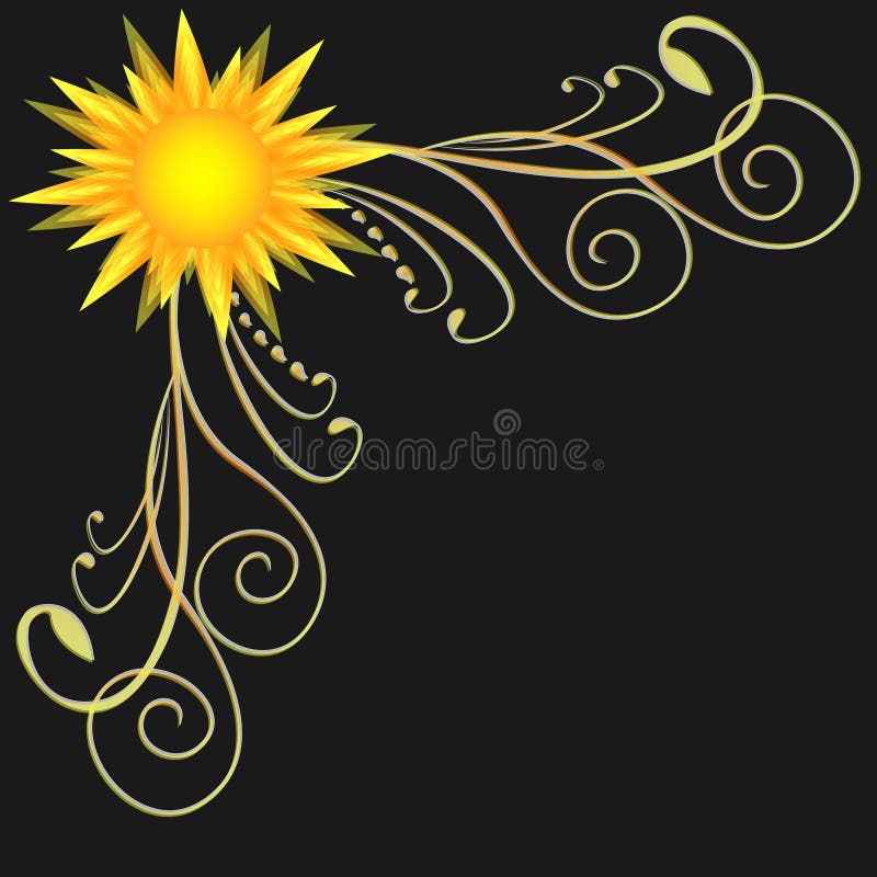 Right Corner Sun Clipart