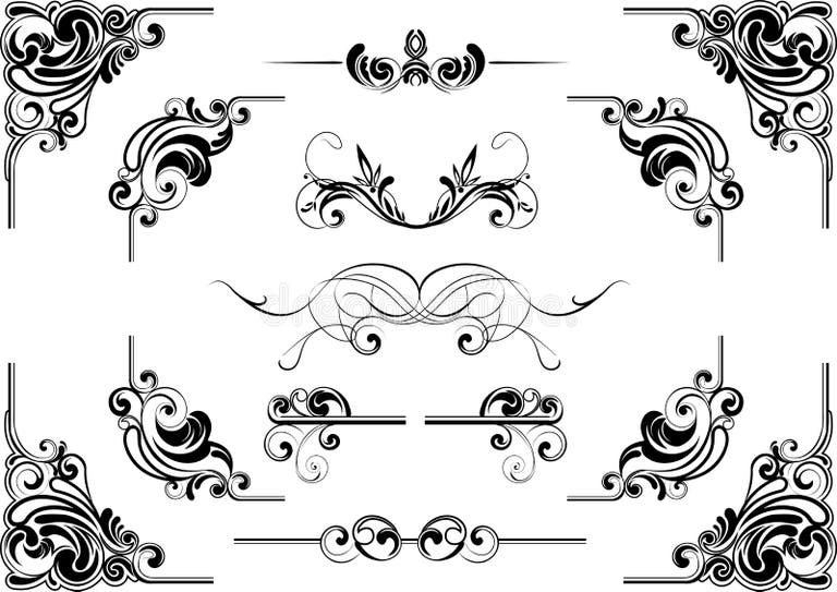 Corner Scroll Stock Illustrations – 41,407 Corner Scroll Stock ...