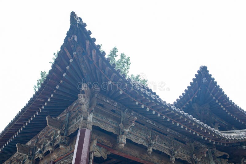 A Corner of a Traditonal Chinese Temple Roof Horizontal Composition ...
