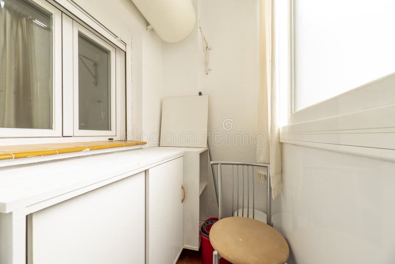 Corner Used As a Storage Room in a Closed Terrace Stock Photo - Image ...