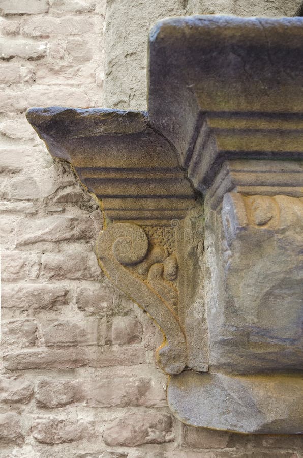 Corner of a Very Old Stone Window Sill Stock Image - Image of historic ...