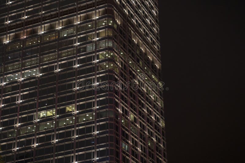 Corner View of the Building Stock Photo - Image of hongkong, light ...
