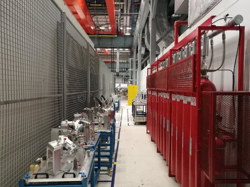 A Corner View in the Internal Plant Editorial Image - Image of cross ...