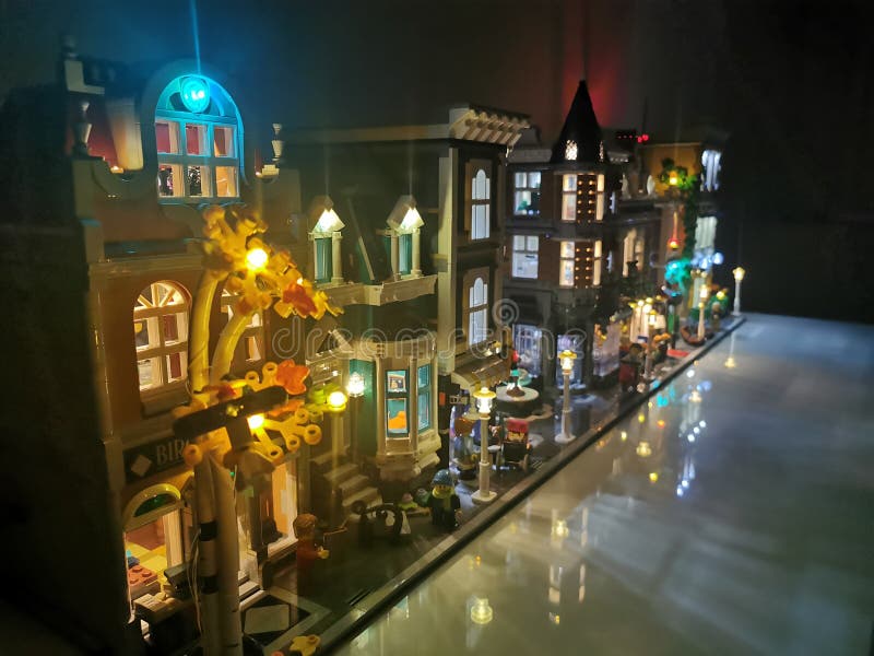 Corner view lego Street editorial photo. Image of light - 219197896
