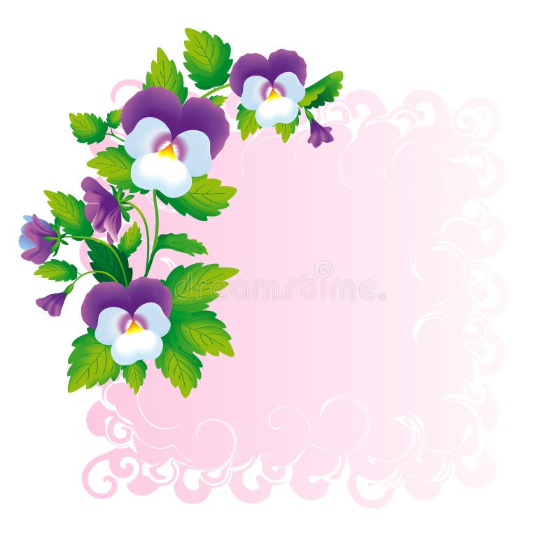 Corner of violets stock vector. Illustration of element - 28956836