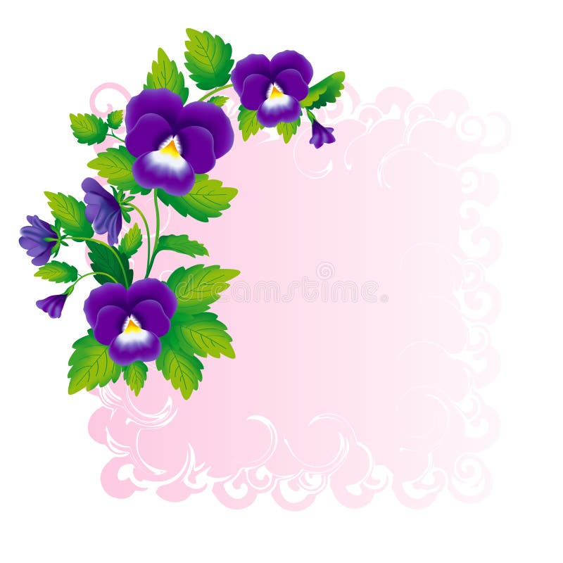 Corner of violets stock vector. Illustration of element - 28956836