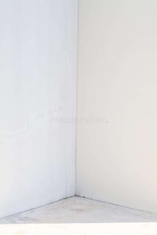 Corner of White Wall. Minimalistic Empty Studio Room Background for ...