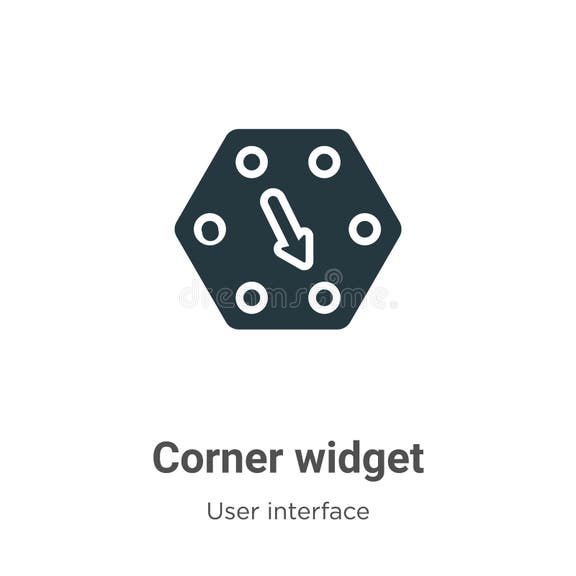 Corner Widget Vector Icon on White Background. Flat Vector Corner ...