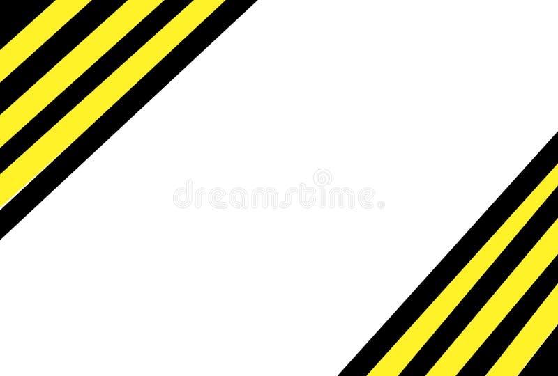 Corner Yellow and Black Striped Lines Backgroun Stock Illustration ...