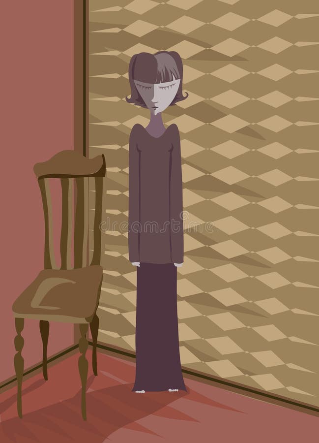 Cornered stock vector. Illustration of orange, chair, body - 826361