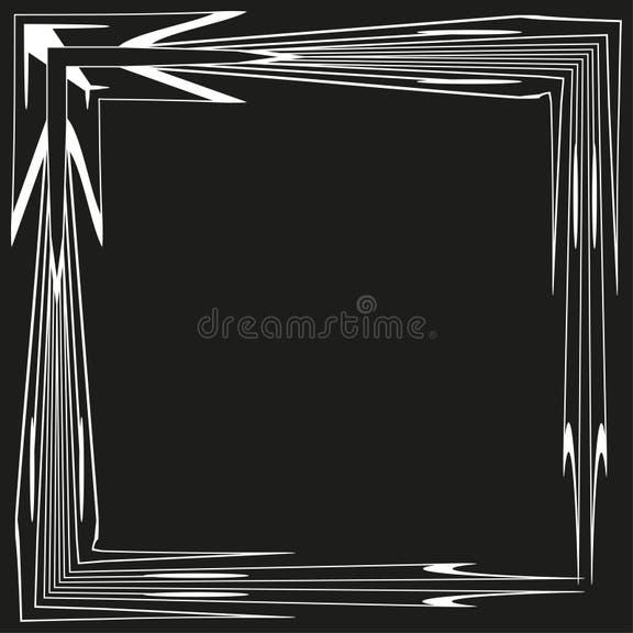 Cornered Abstract Frame. Sharp Square Shape. Geometric Line Border ...