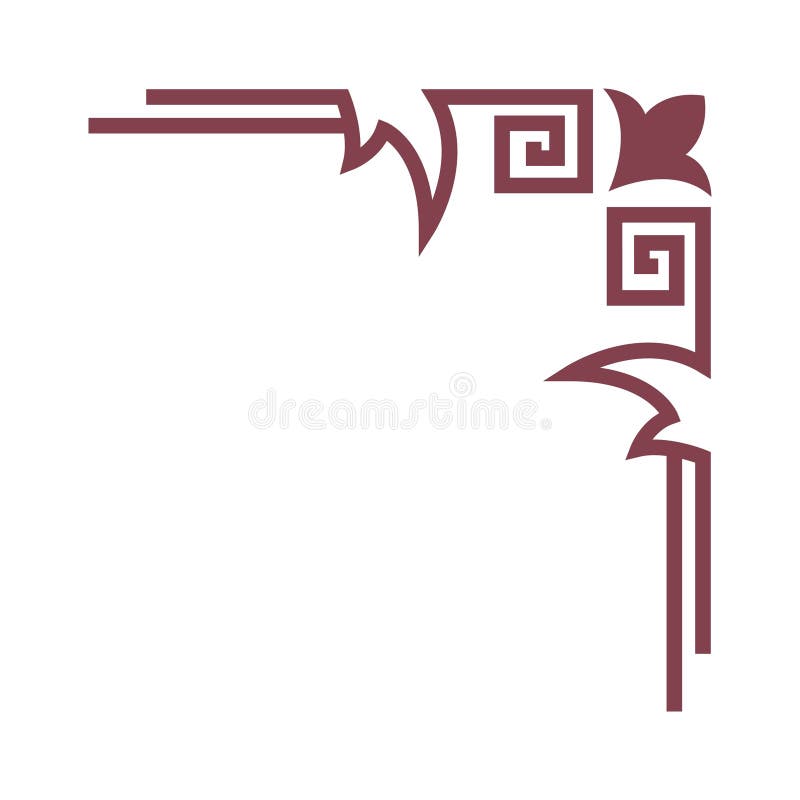 Corners Design Engraving Icon Stock Illustration - Illustration of ...