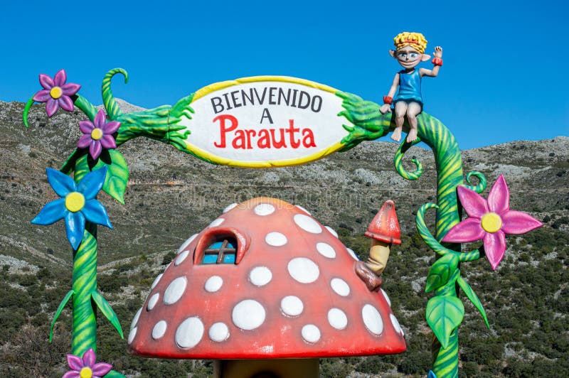 Corners and Details on the Streets in Parauta, Spain Editorial Image ...