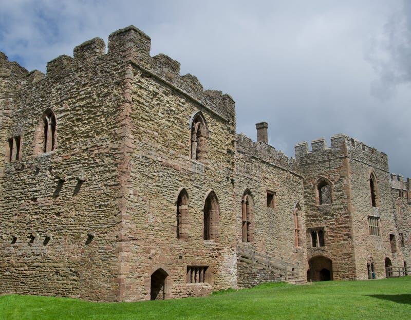 Corners of Ludlow Castle in Shropshire Stock Photo - Image of castle ...