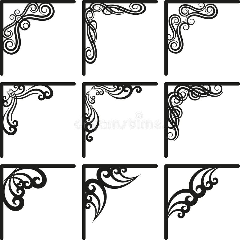 Decorative corners stock vector. Illustration of ornamental - 22983303
