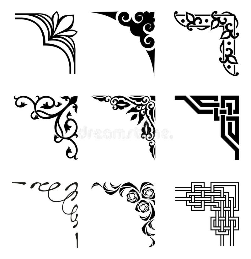 Celtic corners set stock vector. Illustration of corner - 42139046