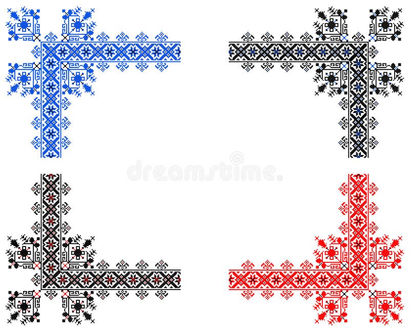 Romanian Traditional Frames - Cdr Format Stock Vector - Illustration of ...