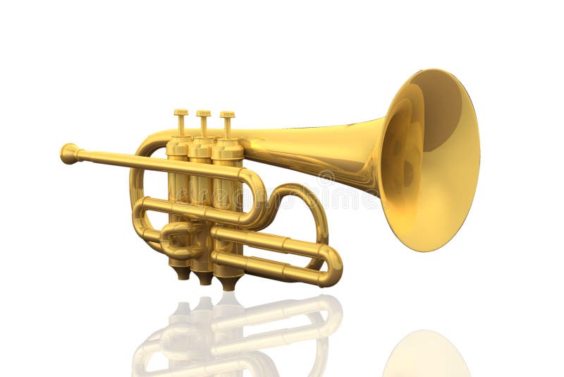 Cornet - 01 stock illustration. Illustration of brass - 2139984