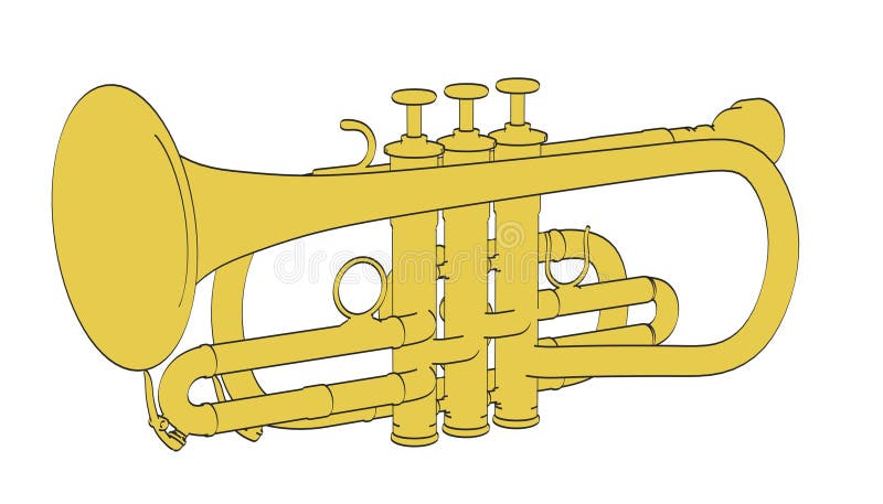 Cornet stock illustration. Illustration of classic, wind - 69838203