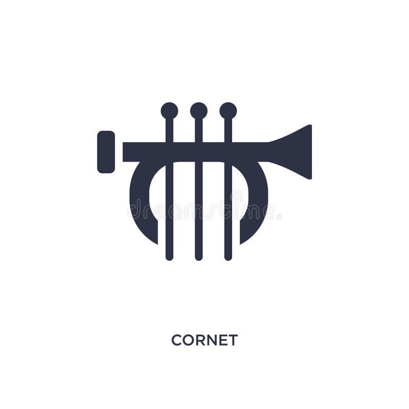 Cornet Icon in Different Style Vector Illustration. Two Colored and ...