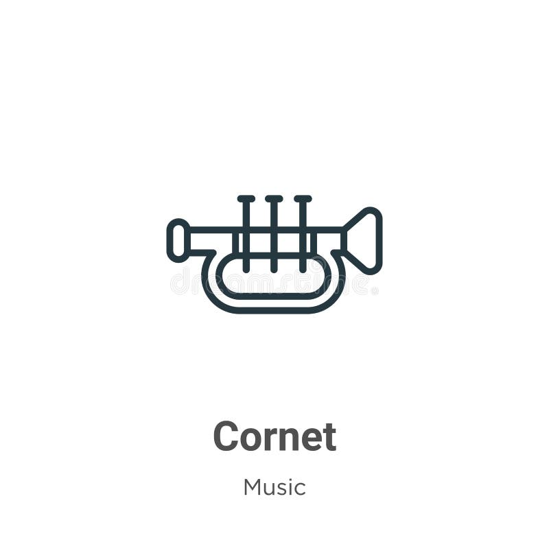 Cornet Outline Stock Illustrations – 450 Cornet Outline Stock ...