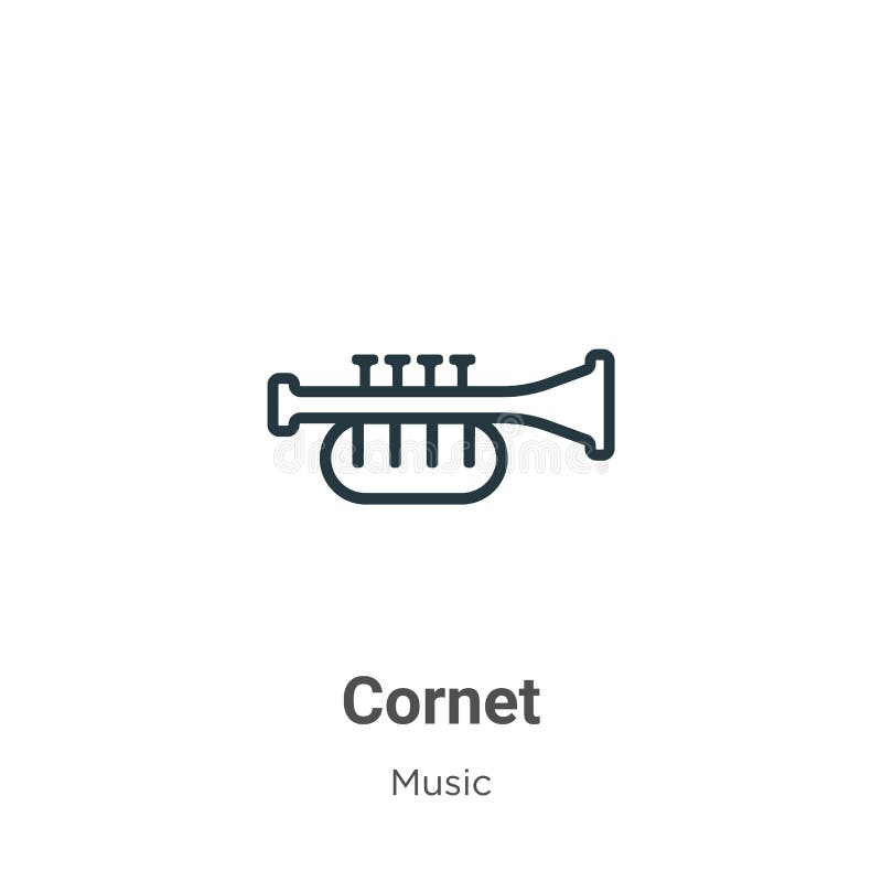 Cornet Icon in Filled, Thin Line, Outline and Stroke Style. Vector Illustration of Two Colored ...