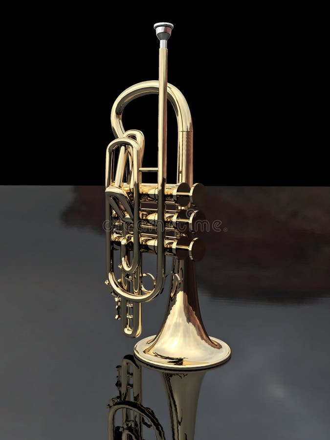 Cornetta - 01 illustrazione di stock. Illustrazione di ottone - 2139984