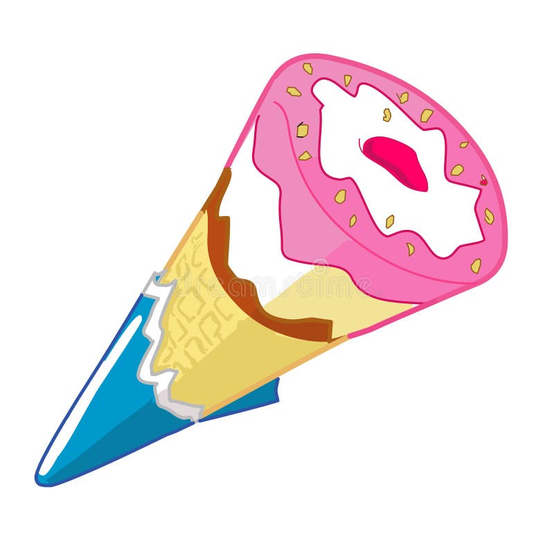 Cornetto stock illustration. Illustration of cool, black - 19161094