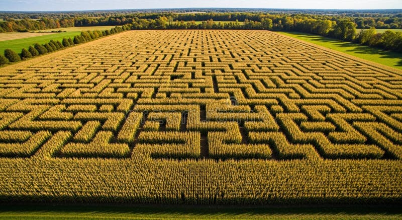 Shaped Corn Maze Stock Illustrations – 16 Shaped Corn Maze Stock ...