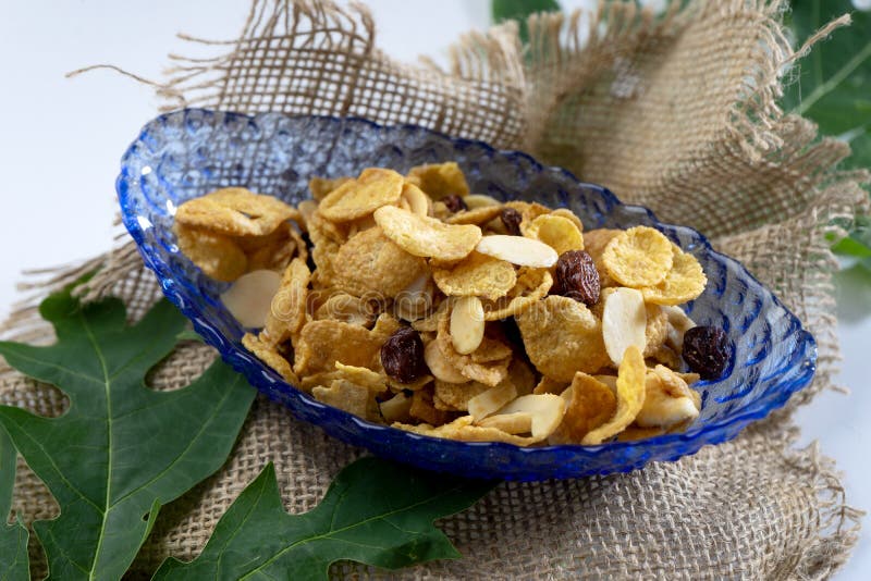 Cornflake Caramel on a Glass Cup Stock Photo - Image of brown ...
