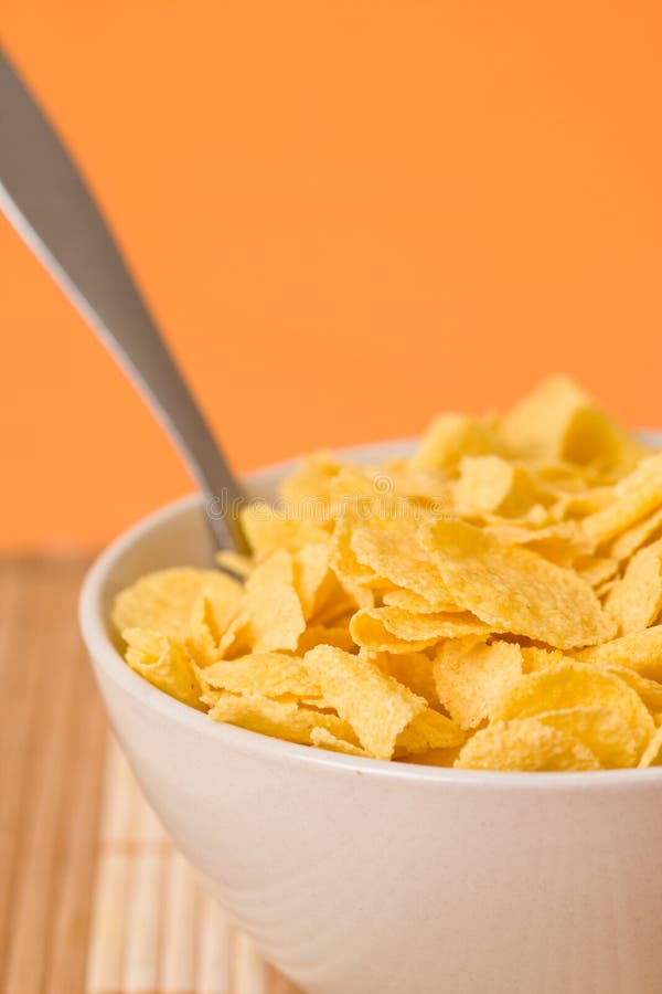 Cornflakes in Bowl and Measuring Tape Stock Photo - Image of fitness ...