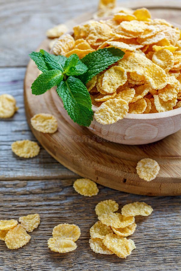 Cornflakes for breakfast. stock image. Image of breakfast - 80957071