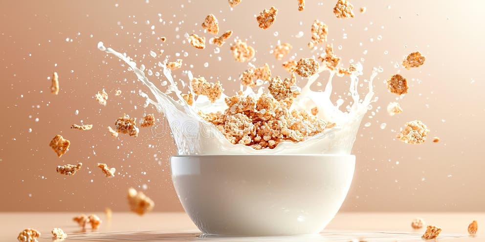 Cornflakes Breakfast with Milk Stock Photo - Image of diet, fresh ...